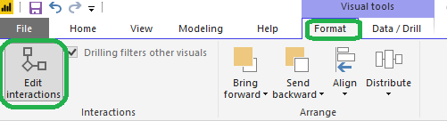 Visual Interactivity in a Power BI Report