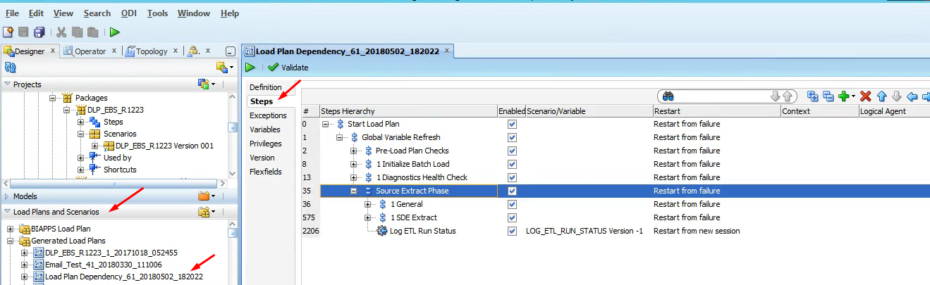How to Setup Dependencies between Load Plans in Oracle Data Integrator