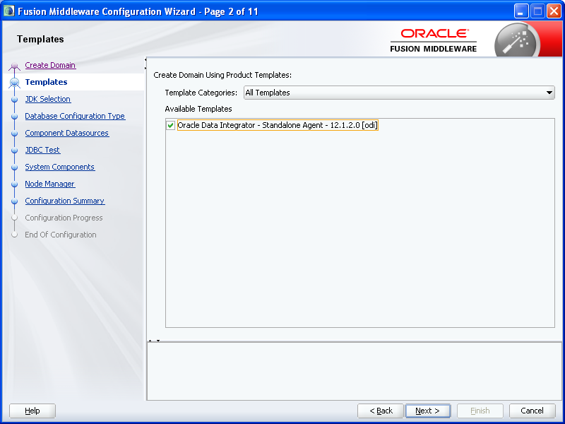 The Oracle Data Integrator 12C Standalone Collocated Agent